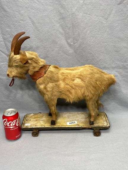 Antique Goat Pull Toy W/ Mechanical Head - Dixon's Auction at Crumpton