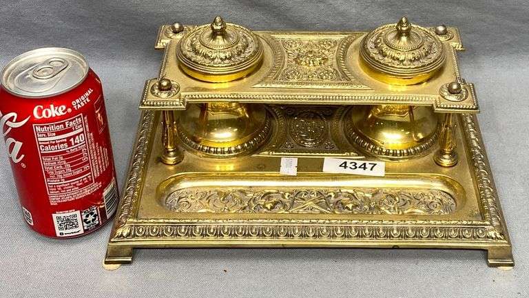 Antique Brass Inkstand - Dixon's Auction at Crumpton