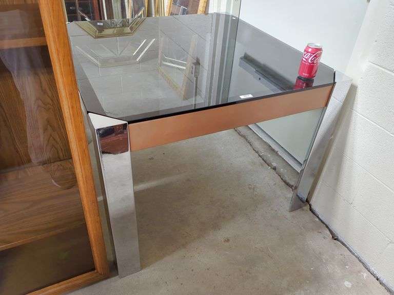 MCM Glass Top Table - Dixon's Auction at Crumpton