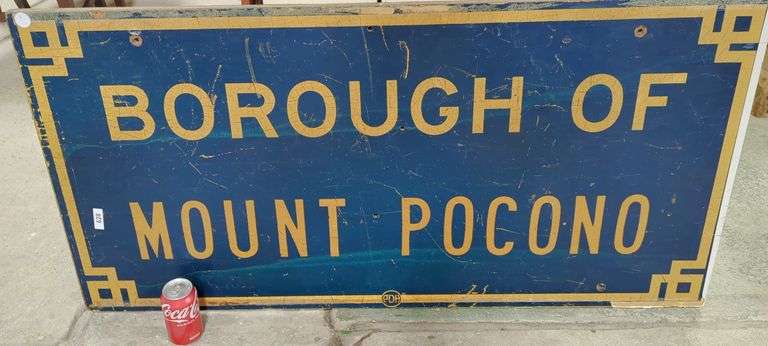 Borough Of Mount Pocono Sign - Dixon's Auction at Crumpton