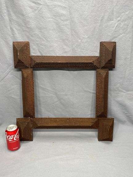 Antique Tramp Art Picture Frame - Dixon's Auction at Crumpton