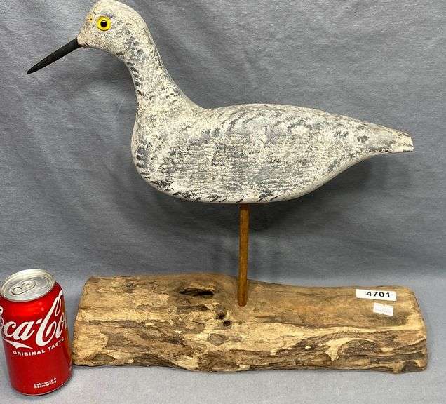 Folk Art Shorebird Decoy - Dixon's Auction at Crumpton
