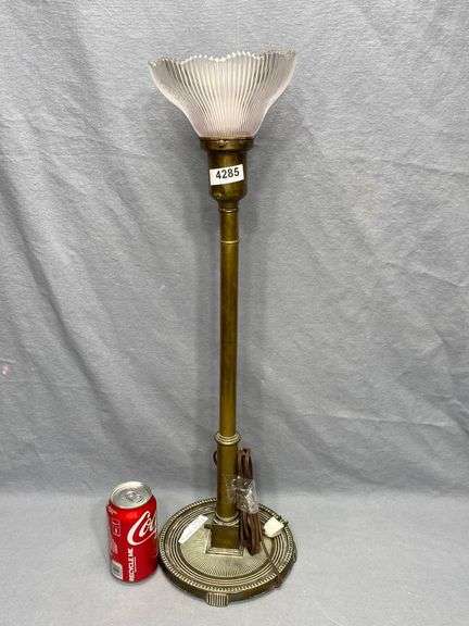 Art Deco Brass Miller Table Lamp - Dixon's Auction at Crumpton
