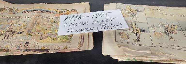 1898-1905 Color Sunday Funnies - Dixon's Auction at Crumpton