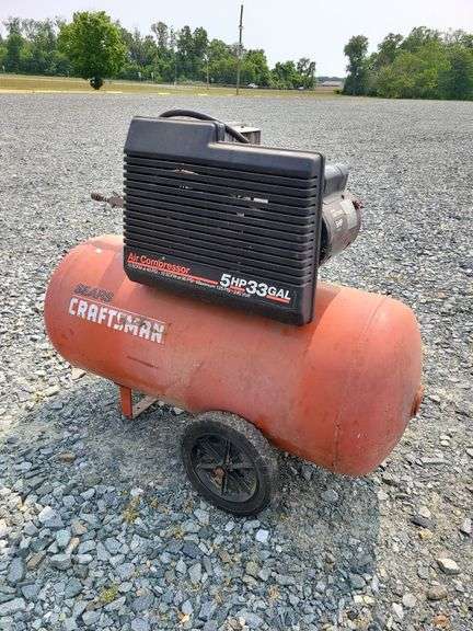 Sears Craftsman Air Compressor 33Gallon - Dixon's Auction at Crumpton