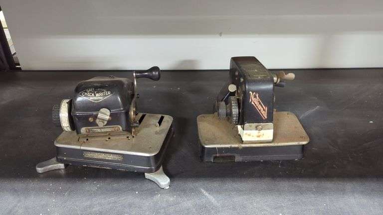 Lot Vintage / Antique Check Writer Machines - Dixon's Auction at Crumpton