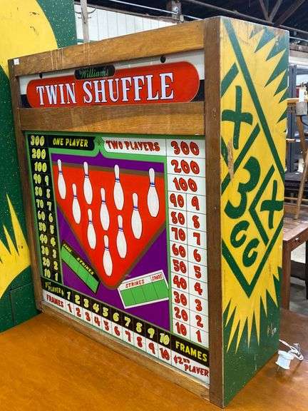 Vintage Williams Twin Shuffle Coin Op Game Converted To Bookcase And ...