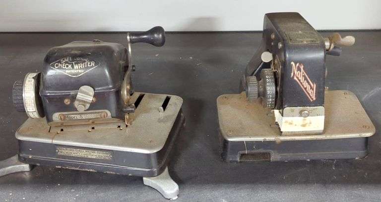 Lot Vintage / Antique Check Writer Machines - Dixon's Auction at Crumpton