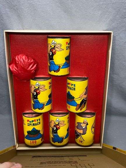 Vintage Popeye Clobber Cans Game W/ Box - Dixon's Auction at Crumpton