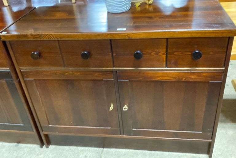 Modern Farmhouse Pine Bar Server - Dixon's Auction at Crumpton