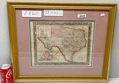 1860 Map Of Texas - Dixon's Auction at Crumpton