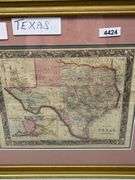1860 Map Of Texas - Dixon's Auction at Crumpton