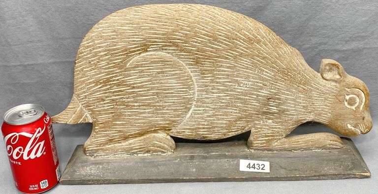 Folk Art Carved Beaver - Dixon's Auction at Crumpton