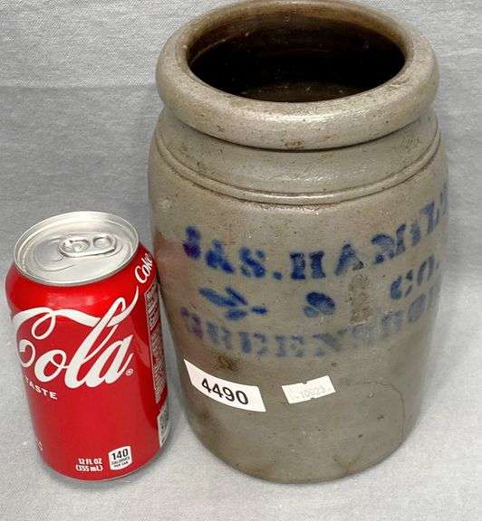 Antique Jas. Hamilton & Co. Greensboro PA Stoneware Crock - Dixon's ...