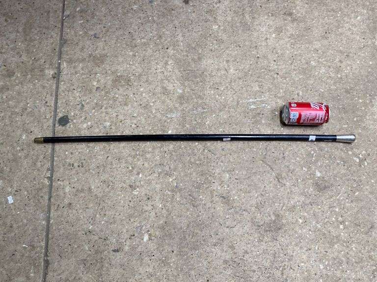 Antique English Sterling Handled Walking Stick - Dixon's Auction at ...