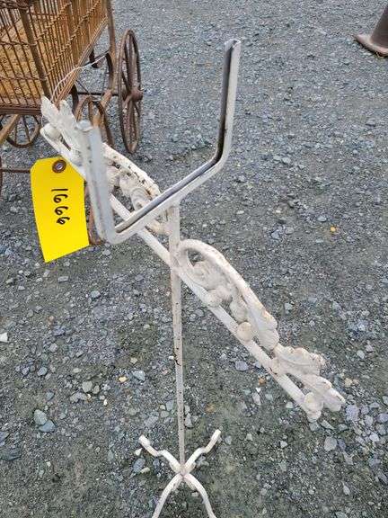 Wrought Iron Sign Holder - Dixon's Auction at Crumpton