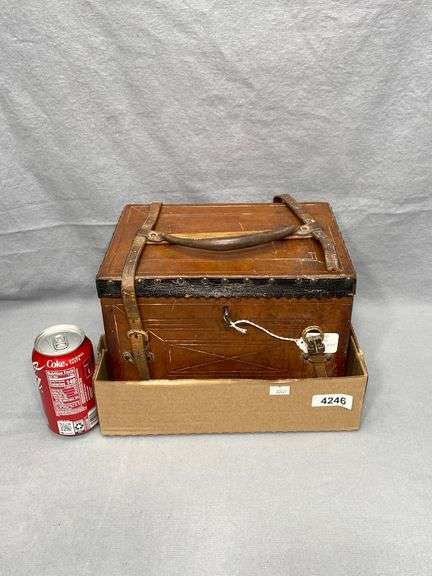 Antique Tooled Leather Hunters Box - Dixon's Auction at Crumpton
