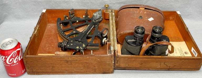 (2) David White Co. US Navy Mark 11 Sextant & Westinghouse M3 ...