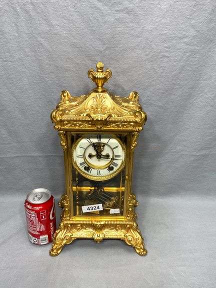 Antique Ansonia Crystal Regulator Clock - Dixon's Auction at Crumpton
