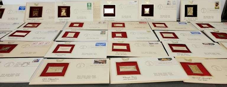 Collection Of First Day Issue Gold Stamps - Dixon's Auction at Crumpton