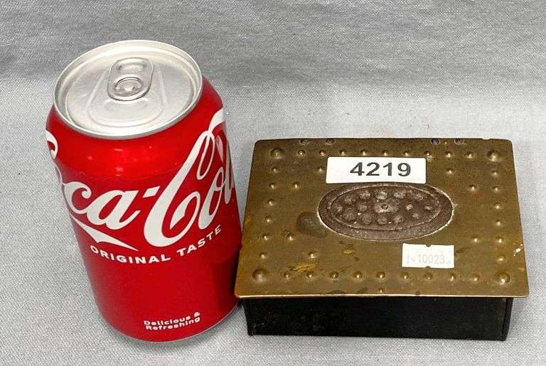 Arts & Crafts Rasper Austria Brass & Iron Box - Dixon's Auction at Crumpton