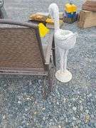 Outdoor Rocking Chair And 2 Wicker Flamingo Planters - Dixon's Auction ...