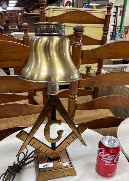 Vintage Masonic Lamp - Dixon's Auction at Crumpton