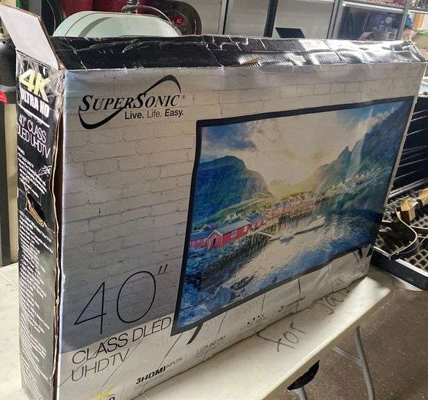 Supersonic 4K 40" Class DLED UHDTV. New In Box, Unverified Condition ...