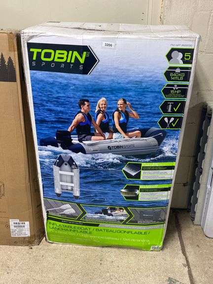 Tobin Sports Inflatable Boat. Open Box Condition. - Dixon's Auction at ...