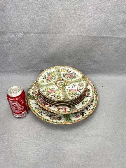 Lot (8 Pieces Chinese Canton Export Famille Rose Dishes - Dixon's ...
