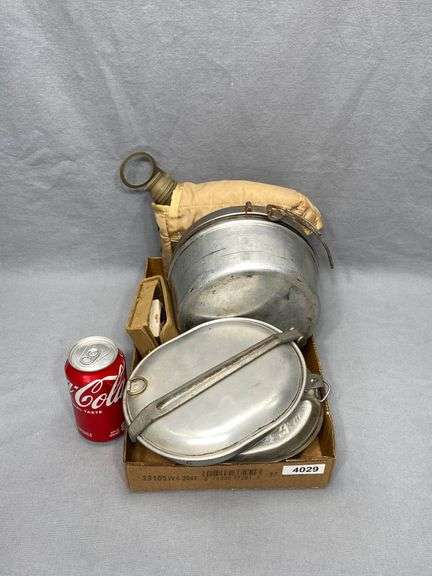 Lot WWI & WWII Mess Kit, Vintage Military Canteen, Etc. - Dixon's ...