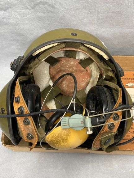 Vintage US Tank Operator Helmet W/ Partial Avionics - Dixon's Auction ...