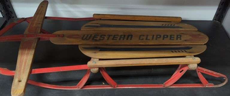 Vintage Western Clipper Snow Sled - Dixon's Auction at Crumpton
