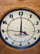 Antique Naval Observatory Time Western Union Wall Clock in Oak Case - Dixon's Auction at Crumpton