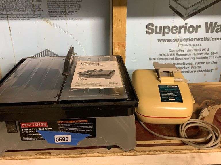 Craftsman 7" Tile Wet Saw & Home Sharpener - Delaware Auction Center