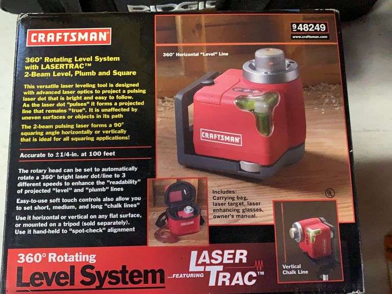 Craftsman Laser Trac 360 Rotating Leveling System - Delaware Auction Center