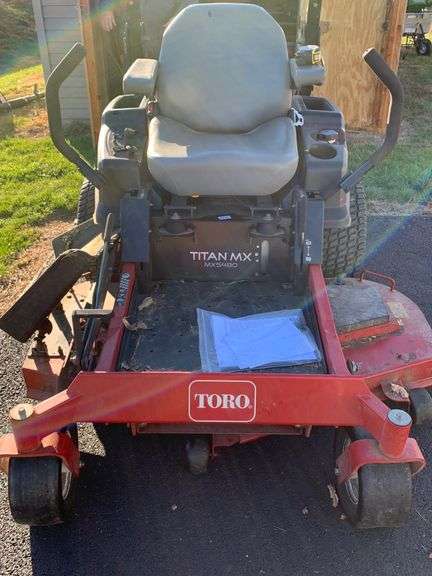Toro Titan MX MX5480 Zero Turn Mower - Delaware Auction Center