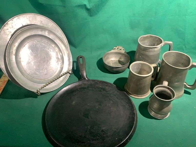 Assortment of Pewter & Cast Iron - Delaware Auction Center