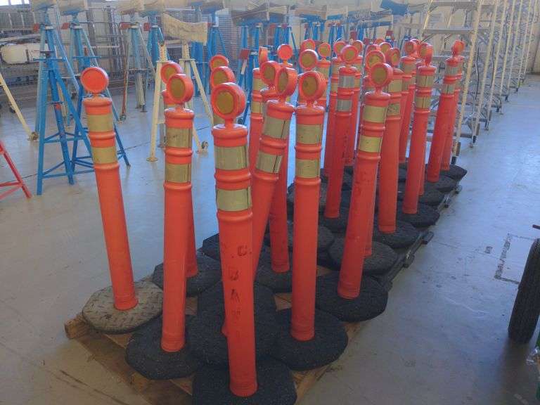 (28) Orange Caution Markers - Delaware Auction Center