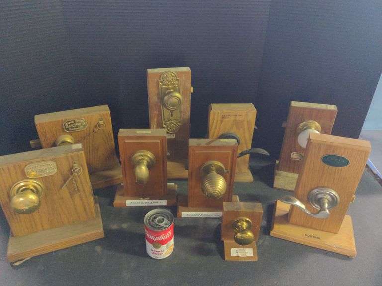 (9) Display Boards of Door Knobs & Hardware - Delaware Auction Center