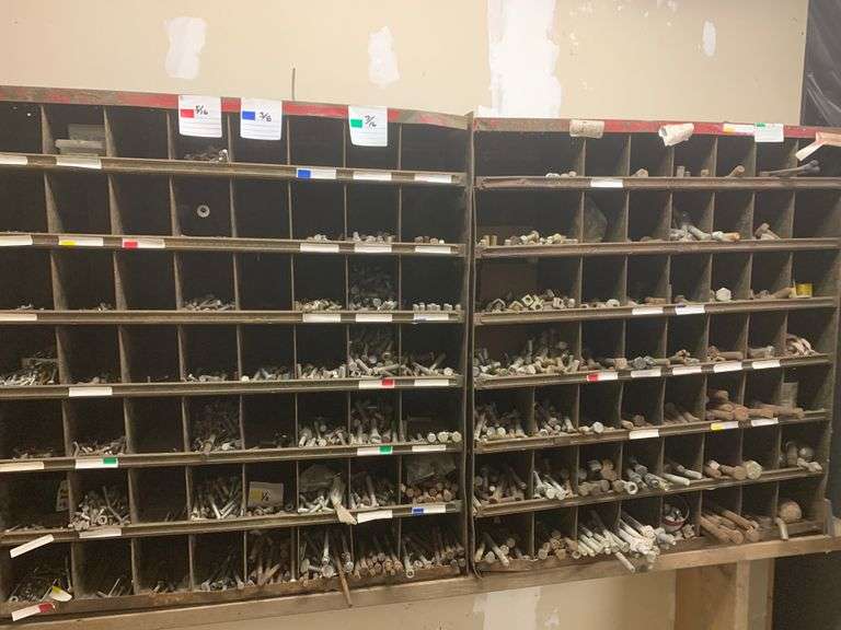 Wall Mounted Bolt Organizers w/ Assorted Hardware - Delaware Auction Center
