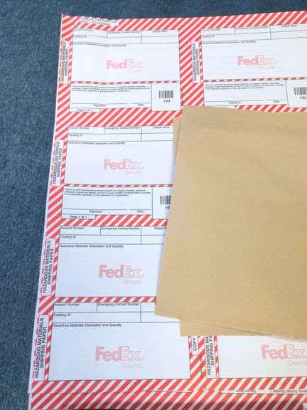 FedEx Hazardous Materials Stickers, Packing List Envelopes, Haz Mat ...