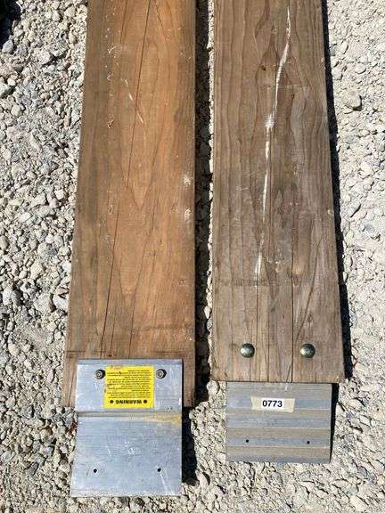 (2) 73" Long Wood Loading Ramps - Delaware Auction Center