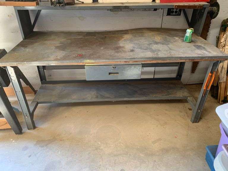 Industrial Metal Workbench - Delaware Auction Center