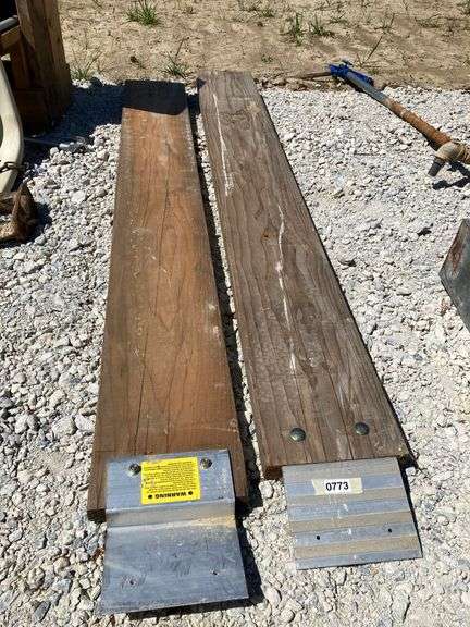(2) 73" Long Wood Loading Ramps - Delaware Auction Center