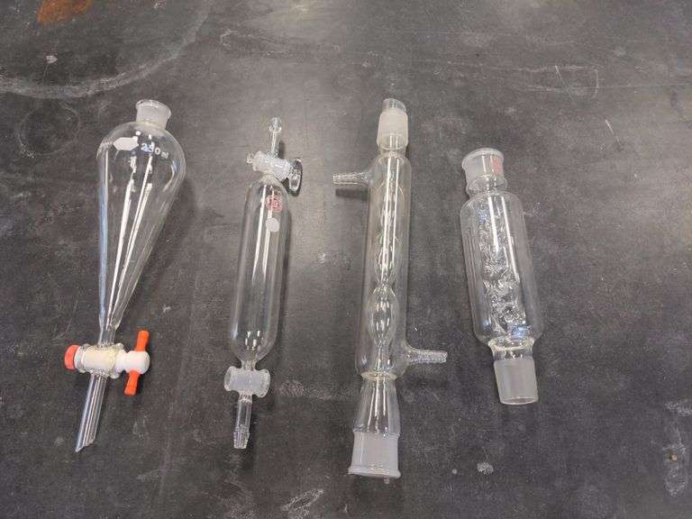 Separatory Funnel, Sampling Tube, Condenser, and Condenser Lab Glass ...