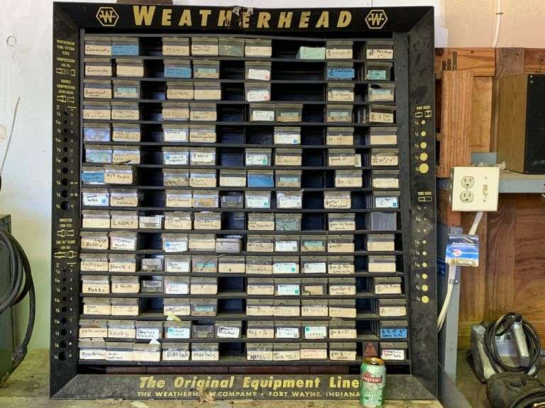 Vintage Weatherhead Store Display Cabinet w/ Contents - Delaware ...
