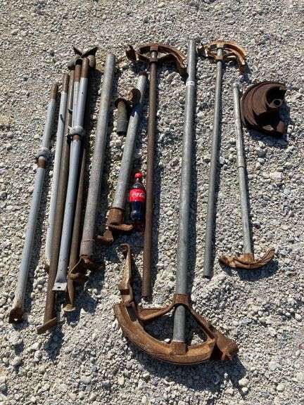 (7) Conduit Hand Benders w/ Bending Stand - Delaware Auction Center