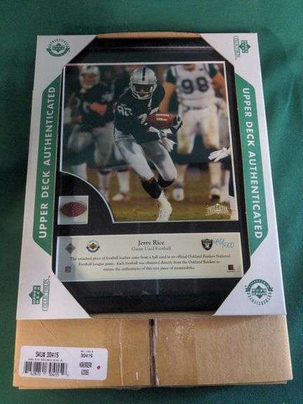 Jerry Rice Numbered Photograph Upper Deck - Delaware Auction Center