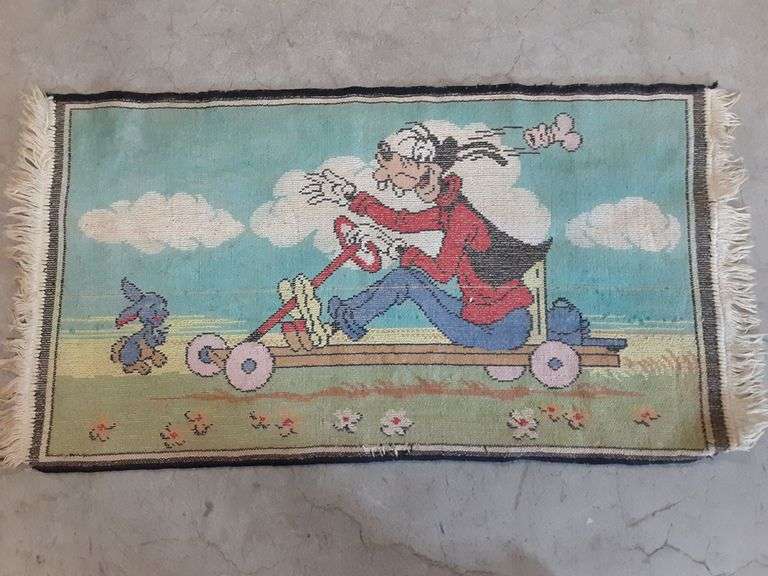 Embroidered Goofy Rug - Delaware Auction Center